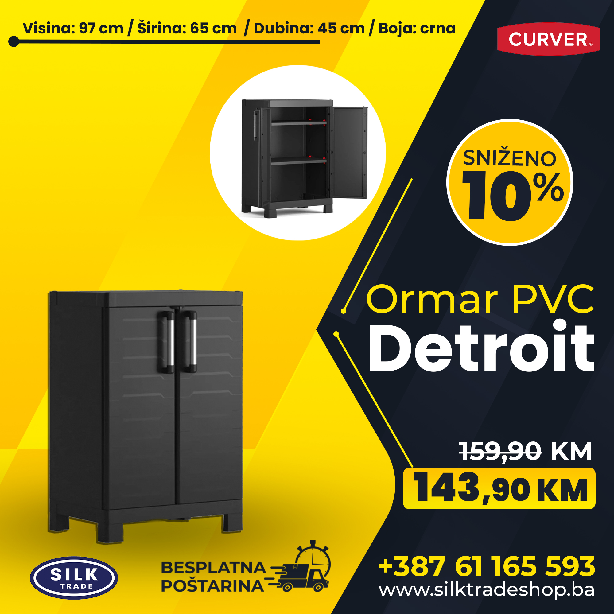 KIS Ormar PVC Detroit 65x45x97h