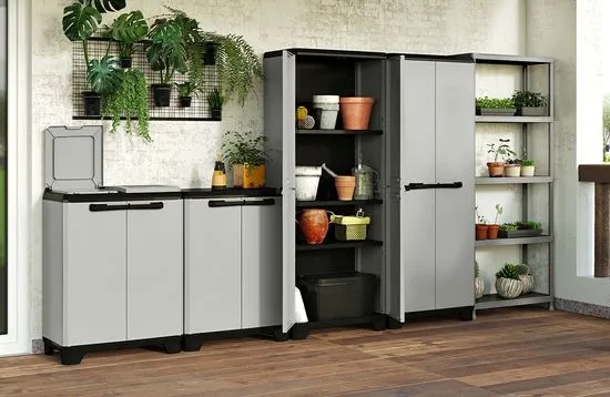 Ormar 68x39x173 sivocrni PVC PLANET KETER