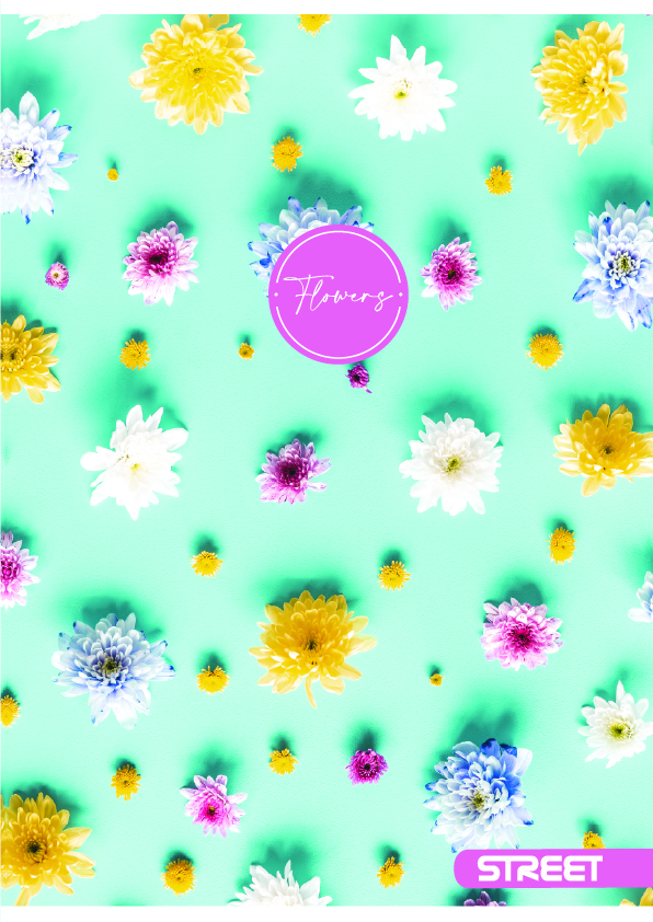 Sveska meka A4/54 karo Flowers STREET