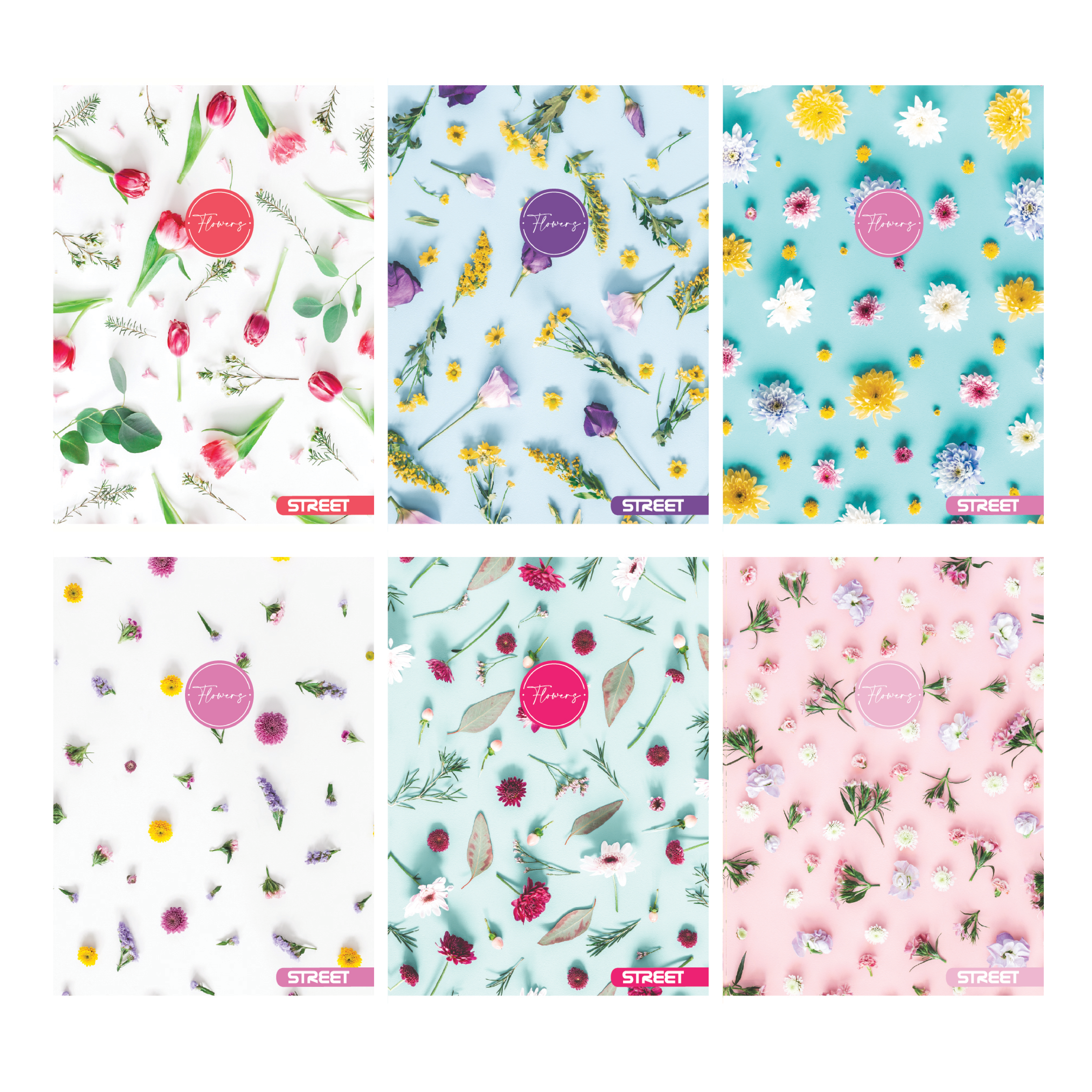 Sveska meka A4/54 karo Flowers STREET