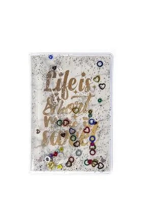 Notes mini glitter BLACK&WHITE MARBLE